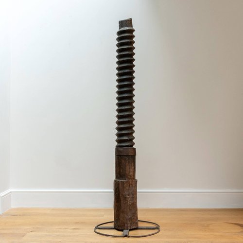 Large Vintage Wooden Wine Press Column for sale at Pamono
