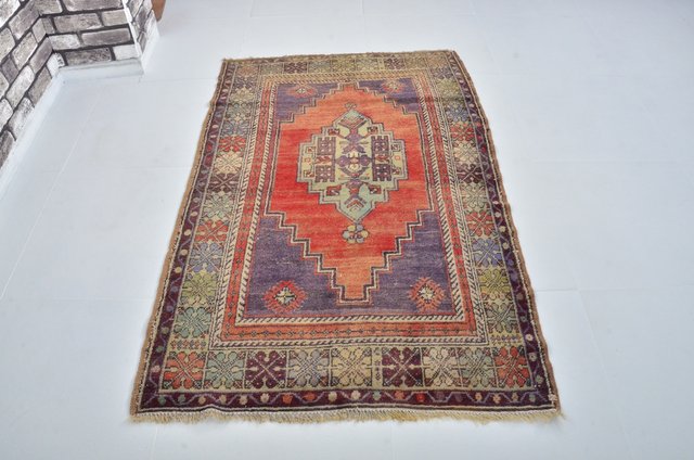 Vintage Kurdish Wool Rug, 1960s for sale at Pamono