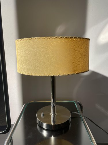 Vintage Desk Lamp with Papyrus Shade for sale at Pamono