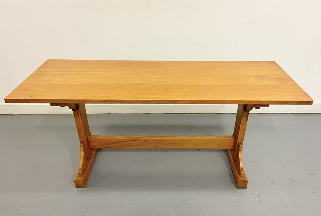 Vintage Wooden Refectory Dining Table for sale at Pamono