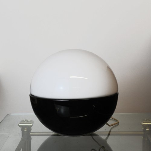 Italian Ceramic and Murano Glass Spherical Table Lamp attributed to ...