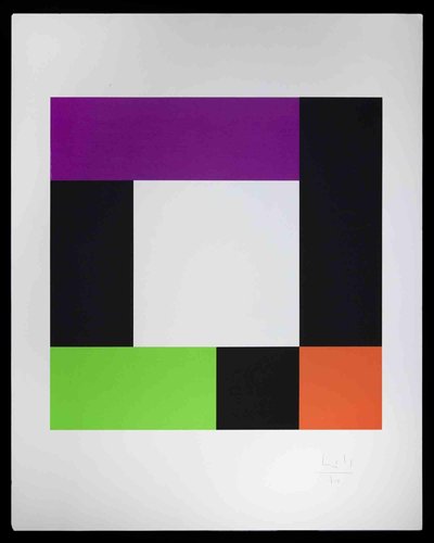 Max Bill, Abstract Composition, Screen Print, 1970s for sale at Pamono