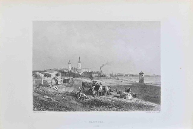 Albert Henry Warren, Harwick, Essex, Lithograph by Henry Warren, 19th ...