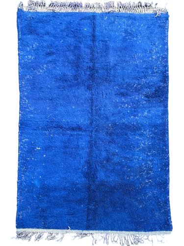 Large Moroccan Blue Berber Rug for sale at Pamono