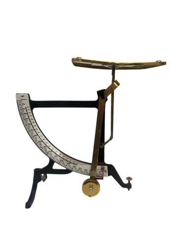 Vintage Letter Scale in Cast Iron and Brass from M Concave, Sweden for ...