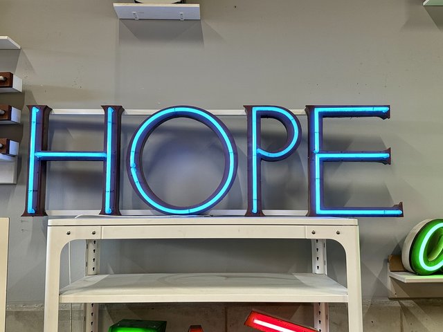Vintage Neon Hope Sign for sale at Pamono