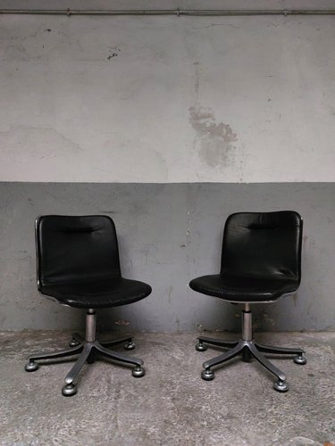 Italienische Bürostühle von Gaston Rinaldi, 1970, 2er Set bei Pamono kaufen