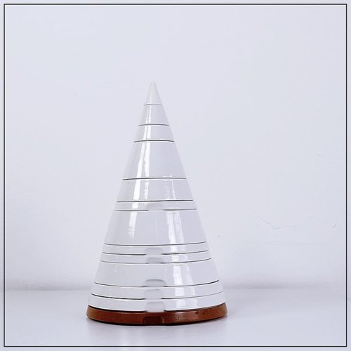 Ceramic Pyramid Table Service attributed to Pierre Cardin, 1969, Set of ...