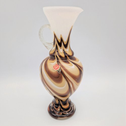 Glass Vase with Handle by Carlo Moretti, 1960s for sale at Pamono