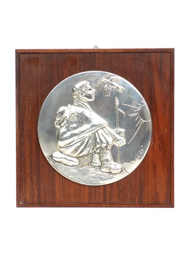 Limited Edition Silver Relief by Giacomo Manzù for Franklin Mint, 1970s ...