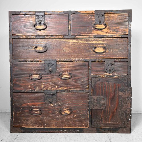 Japanese Traditional Tansu Storage Cabinet, 1890s for sale at Pamono