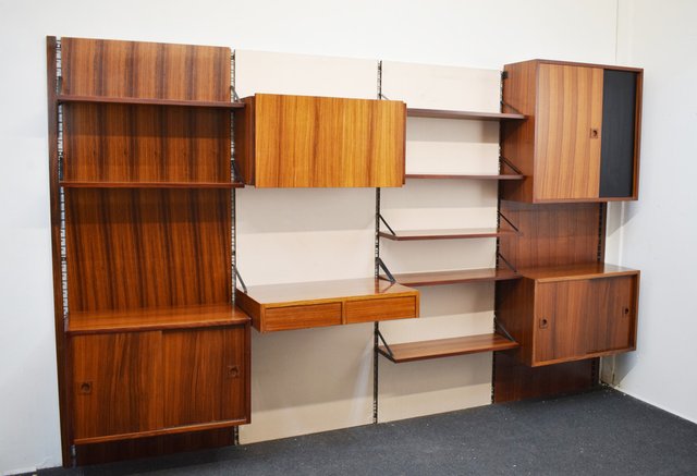 Wall Bookshelf, Italy, 1970s for sale at Pamono