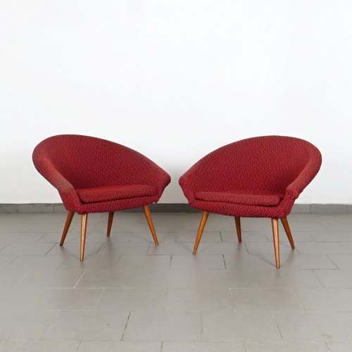 Set of Vintage Shell Lounge Chairs, 1960s for sale at Pamono
