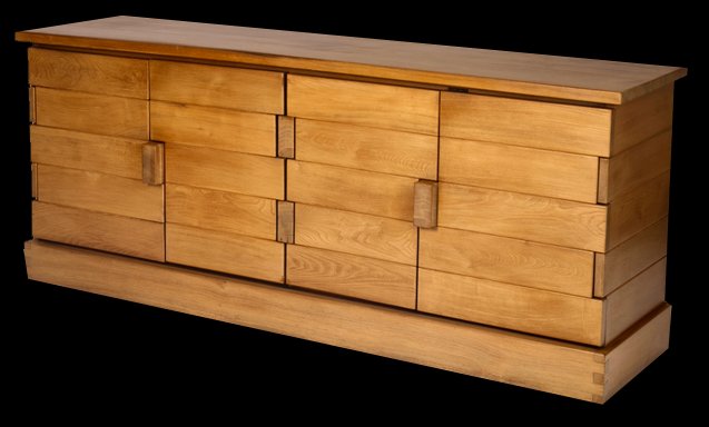 Sideboard aus Ulmenholz von Maison Regain, 1960er bei Pamono kaufen