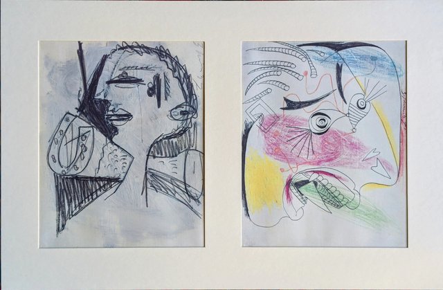 Pablo Picasso, Characters: Two Preparatory Sketches for Guernica ...