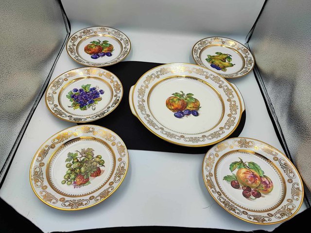 Plate Set, Kahla, 1950s, Set of 6 for sale at Pamono