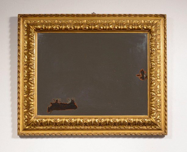 Marco italiano de madera dorada con espejo, década de 1860 en venta en ...