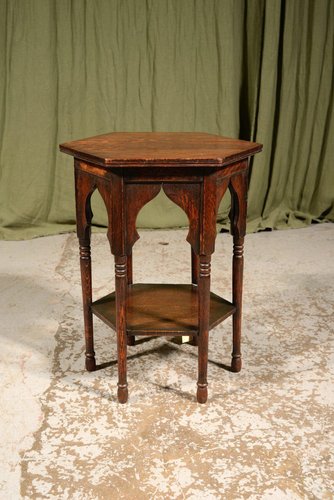 Small Octagonal Oak Side Table attributed to Liberty & Co., 1870s for ...