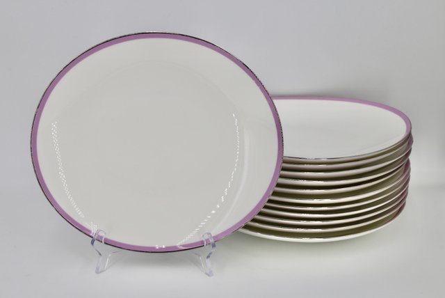 Large Oval Plates from Hôtel Du Cap Eden Roc, Set of 6 for sale at Pamono
