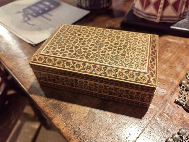 Middle Eastern Maple Box with Khatam Kari Decoration, 1920s for sale at ...