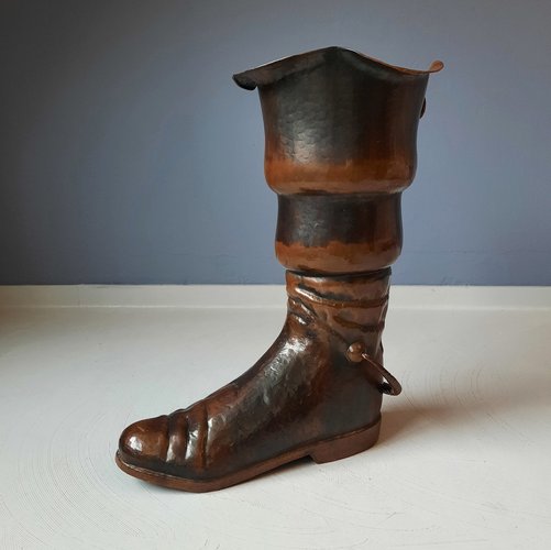 Large Brass Boot Cane Holder by Egidio Casagrande, Borgo Valsugana ...
