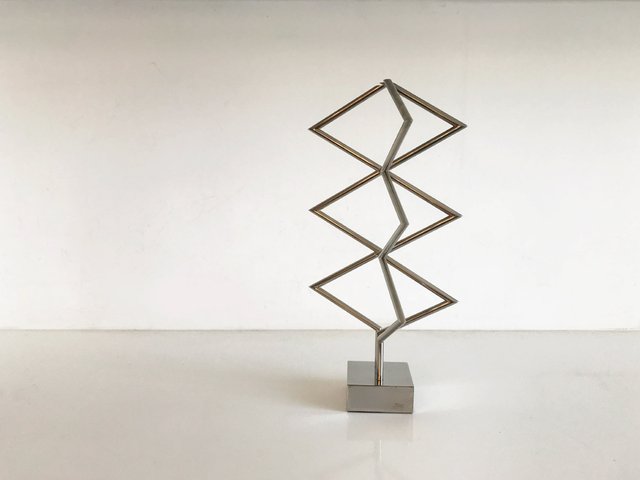 Yaacov Agam, 3 X 3 Interplay Kinetic Sculpture, 1970, Silver Plated ...