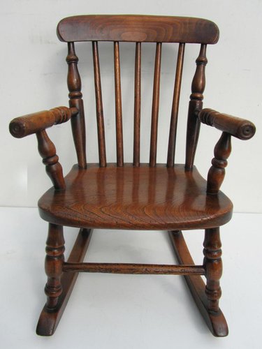 Antique Windsor Children's Rocking Chair, 1850 for sale at Pamono