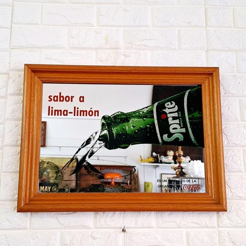 Spanish Sprite Mirror Advertising Sign, 1980s for sale at Pamono
