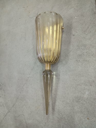 Murano Black and Cream Color Glass Wall Light, 2000 for sale at Pamono