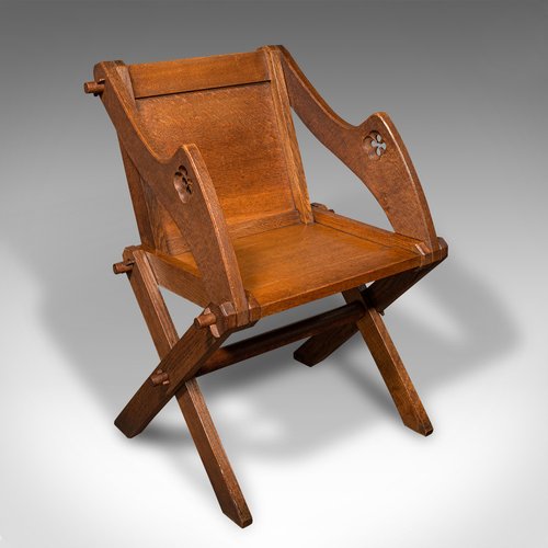 Chaise Glastonbury Gothique Victorienne en Chêne, Angleterre en vente ...