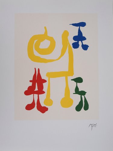 Joan Miro, Eine Mutter und ihre Kinder, Lithographie bei Pamono kaufen