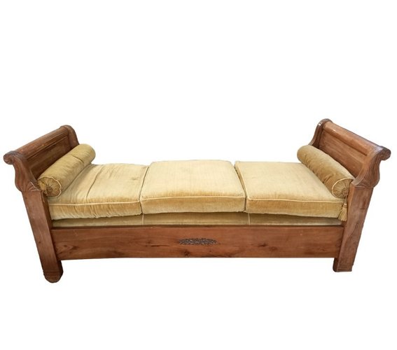 Divan Antique en Noyer, 1890s en vente sur Pamono