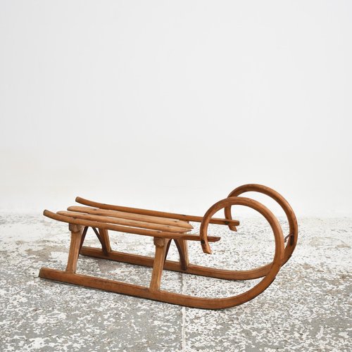 Large Bentwood Wooden Sled, 1930s for sale at Pamono