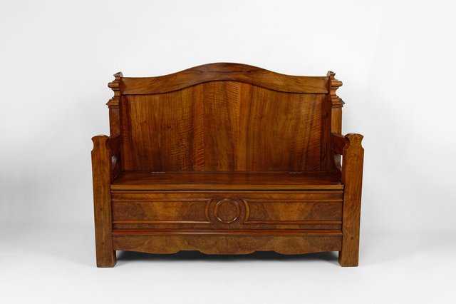 Napoleon III Chest Bench in Walnut, France, 1860s for sale at Pamono