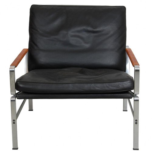 Fk-6720 Lounge Chair in Black Leather by Fabricius and Kastholm for ...