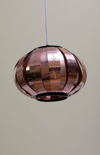 Vintage Danish Verner Soucher Copper Lamp attributed to Coronell ...
