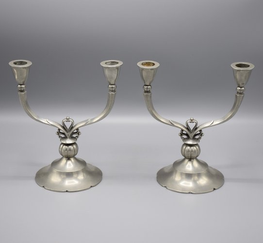 Candleholders by Ib Just Andersen for Gab, 1930, Set of 2 for sale at ...