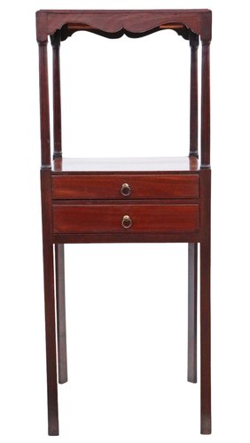 Antique Georgian Mahogany Nightstand, 1800s for sale at Pamono