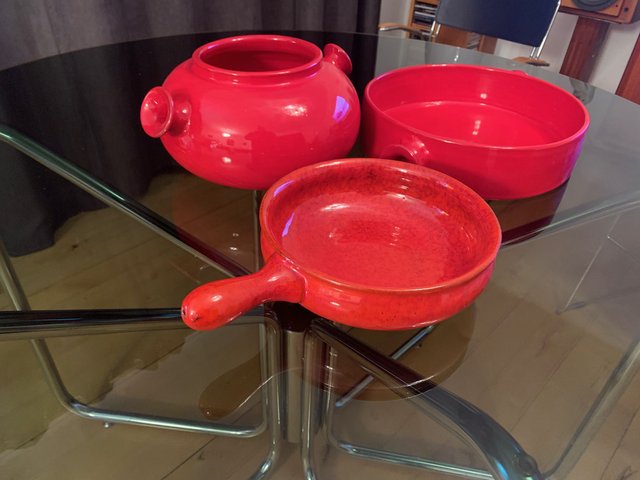 Vulcania Ceramic Dishes, Italy, 1970s, Set of 3 for sale at Pamono