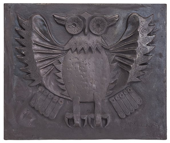 Placa con respaldo de chimenea de Lucas, años 70 en venta en Pamono