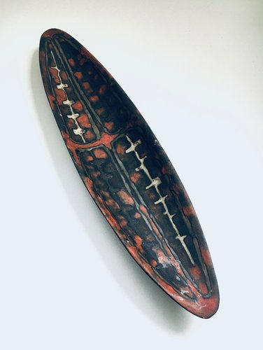 Abstract Art Ceramic Surfboard Bowl Dish from Perignem Studio, Belgium ...