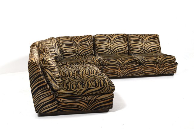 Anbausofa Playboy Zebra von Dux, 1970er, 3er Set bei Pamono kaufen