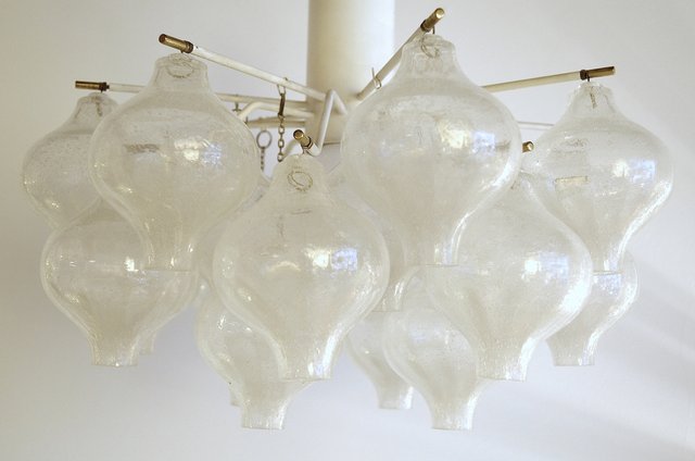 Vintage Viennese Model Tulipan Chandelier by J. T. Kalmar, 1950s for ...