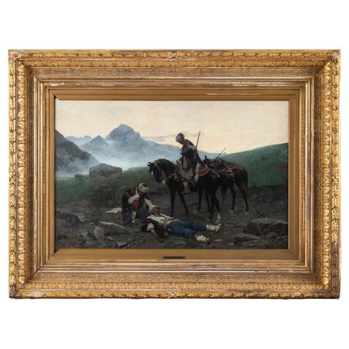 Franz Roubaud, Soldiers in Caucasus, 1883, Painting, Framed for sale at ...