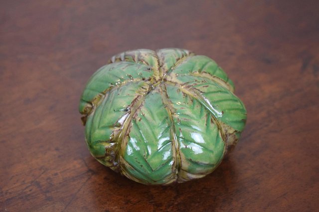Green Glazed Pottery Paperweight by Debbie Prosser for Cornish Studio ...