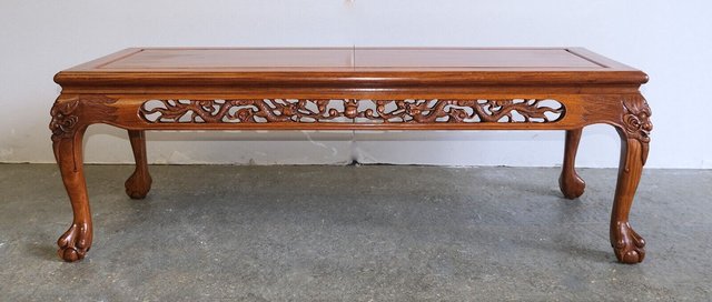 Japanese Hand Carved Coffee Table with Dragons Claw Ball Feet for sale ...