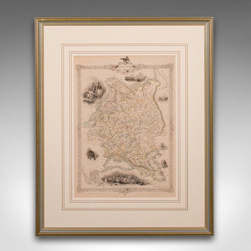 Antique Lithography Map for sale at Pamono