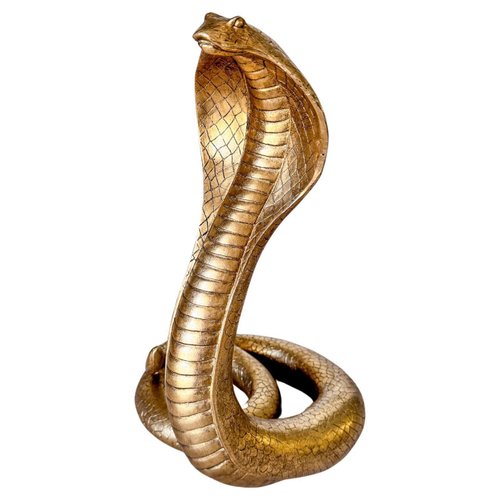 20th Century Snake Resin Gilt Sculpture Standing Cobra, France for sale ...