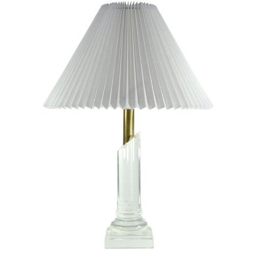French Acrylic Column Table Lamp, 1990s for sale at Pamono