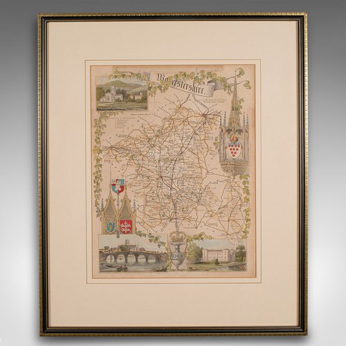 Antique Lithography Map for sale at Pamono